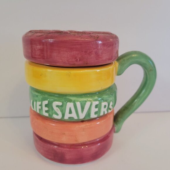 Nabisco | Dining | Vintage Life Savers Ceramic Mug With Lid Nabisco ...